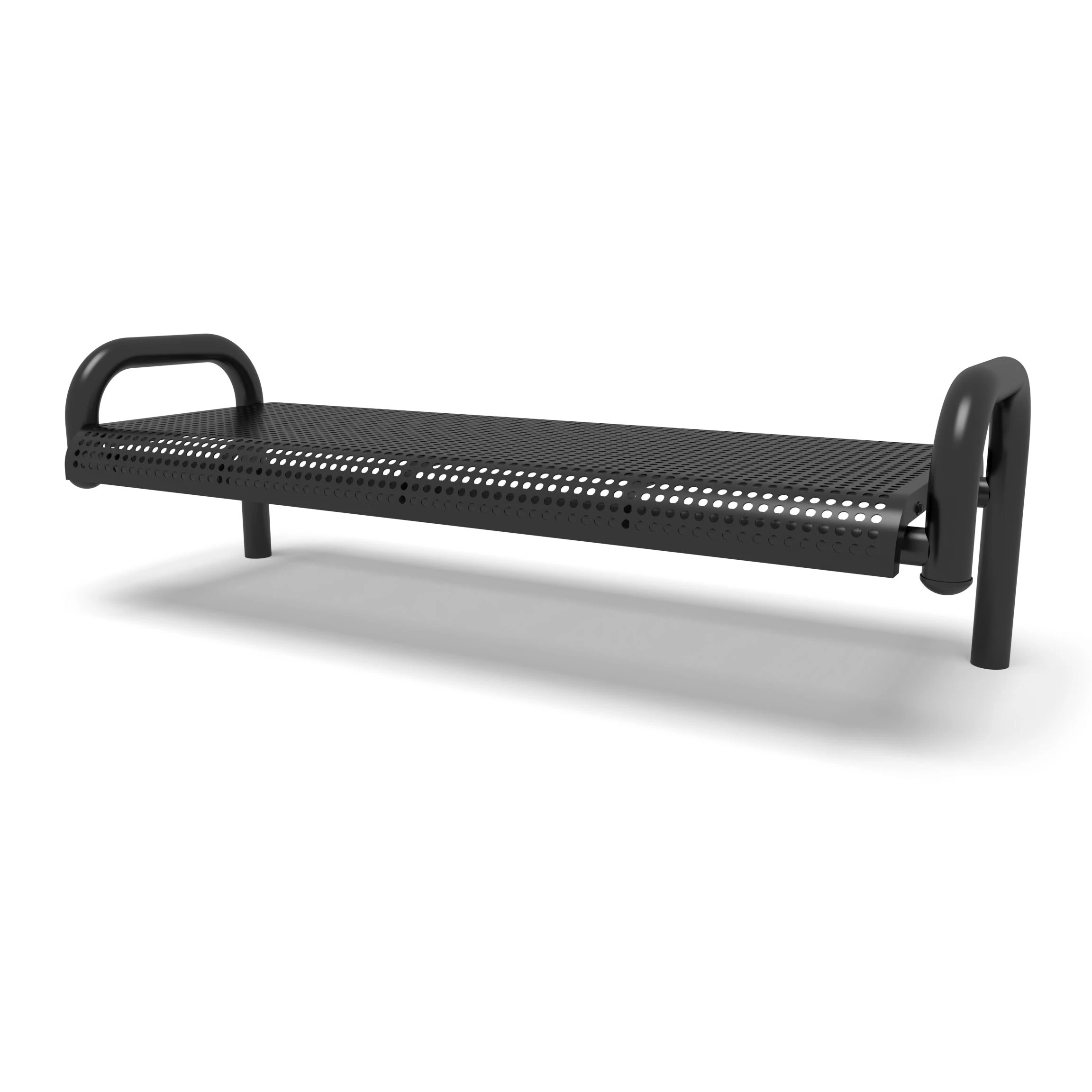 Contemporary Perforated Collection Outdoor Flat Bench by Wabash Valley ...