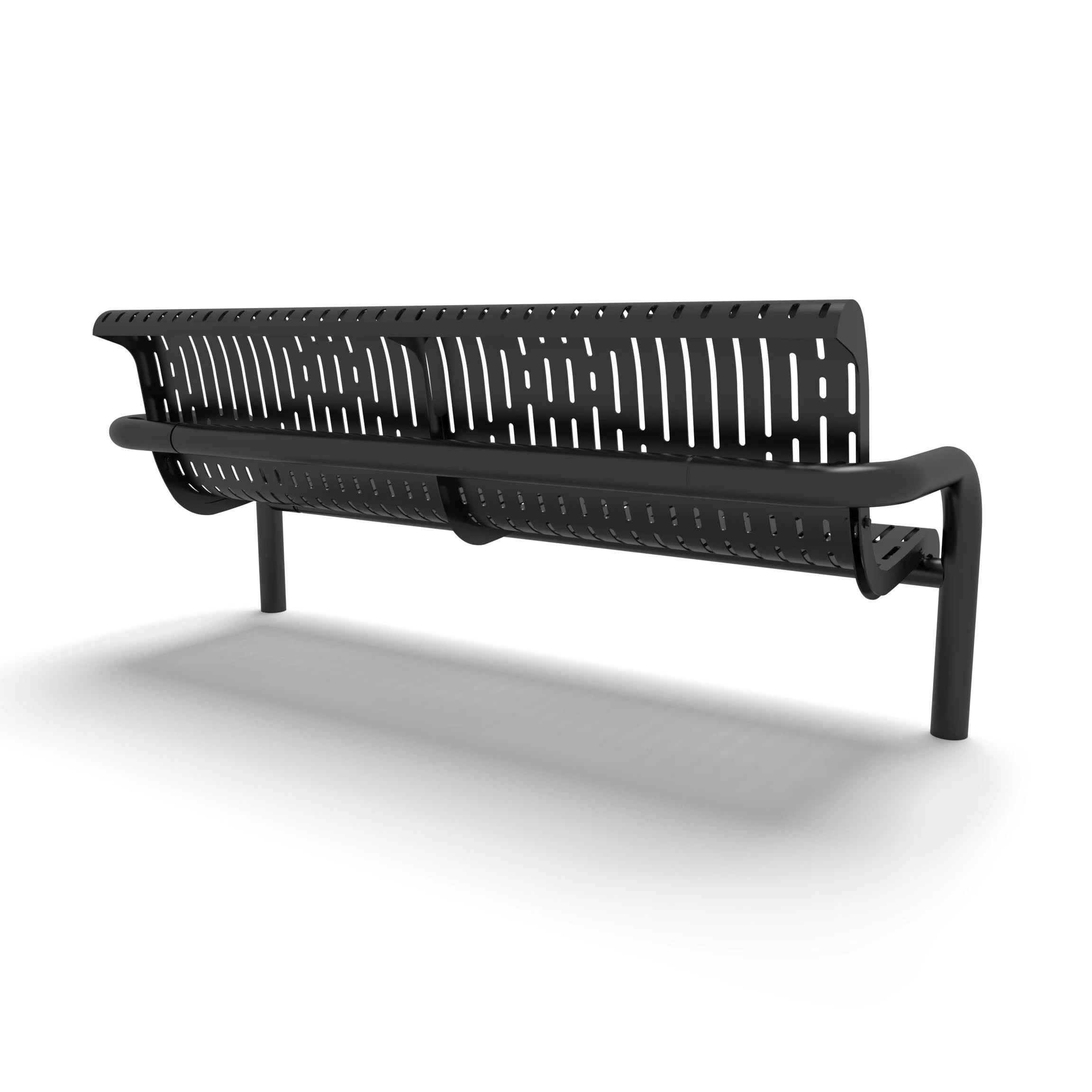 Contemporary Rib Collection Outdoor Bench with Back by Wabash Valley ...