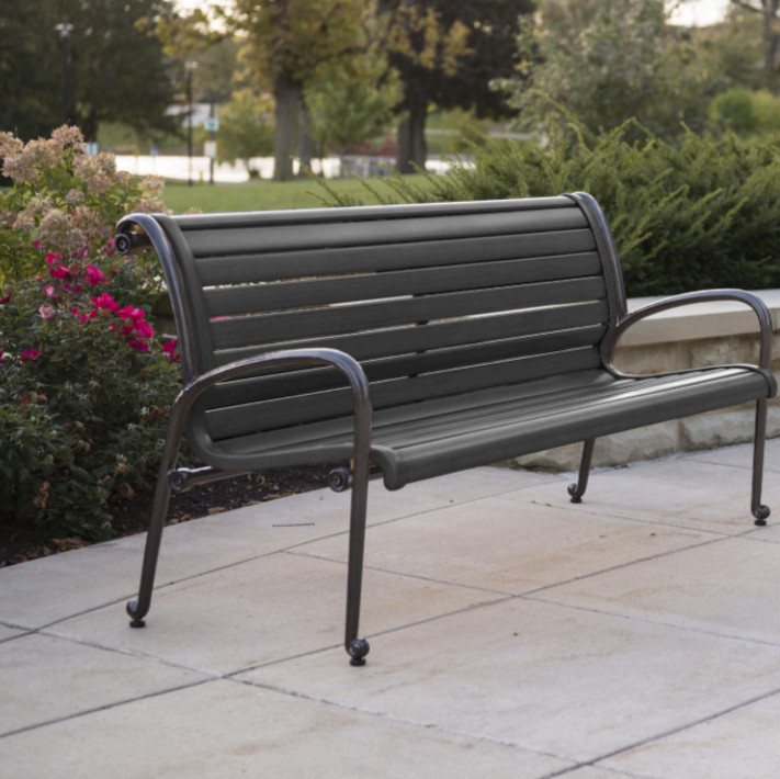 Urbanscape Collection Oxford Horizontal Slat Outdoor Bench by Wabash Valley